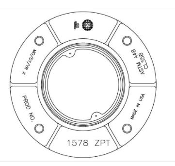 East Jordan 1578ZPT Cleanout Monument Box Frame, for Bolting with Four ...