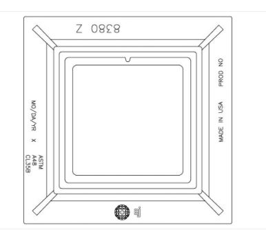 East Jordan 8380Z Cleanout Monument Box Frame, 7-1/2" High - 5883809 ...