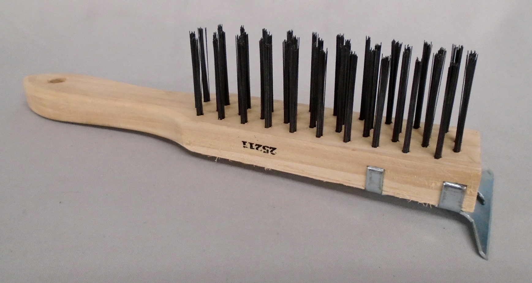 Steel-Wire Scratch Brush with Metal Scraper and Carbon-Steel Bristles ...