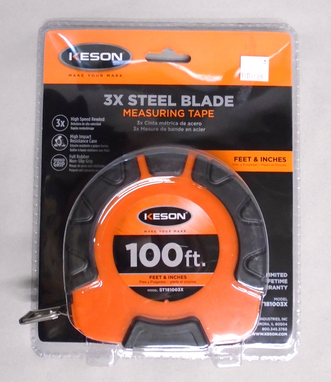 Keson Closed-ABS Housing Steel Measuring Tape, 100' Long - 9101828 ...
