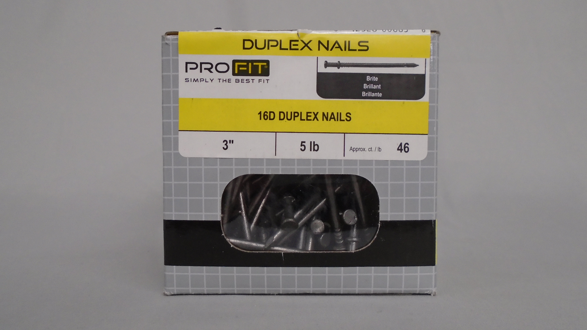 16D Brite Duplex Nails, 3" Long, 5-Pound Pack - 9200277 | Kuhlman ...