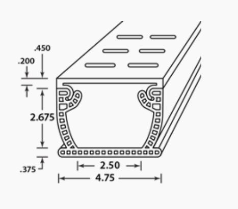 Stegmeier Flowmaster Commercial Drain, 4-3/4" W x 3 x 10' L, in Grey ...