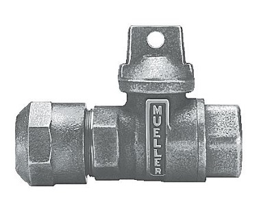 Mueller Corporation, 2" Ball Curb Valve, 110 Compression F.I.P Thread ...