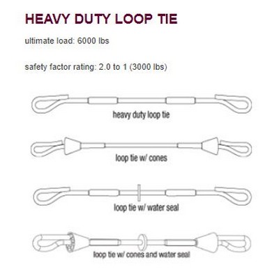 Heavy-Duty S-Panel Loop Tie, 29-inch