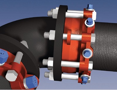 EBAA 3" MEGAFLANGE Restraint Flange Adapter - 3210300 | Kuhlman Direct ...