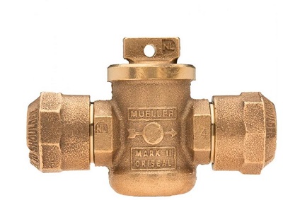 Mueller 3/4" H-15219N Compression Curb Valve with Drain - 315219C ...