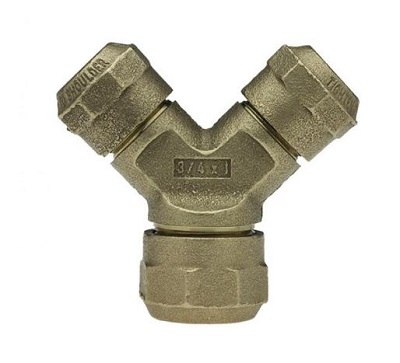 Mueller 1" x 2" H-15343 Compression Y-Branch - 315343C | Kuhlman Direct ...
