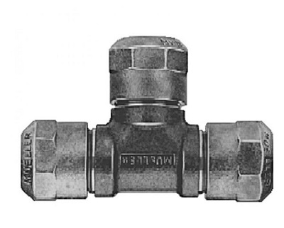 Mueller 3/4" H-15381-250N Compression Tee - 315381B | Kuhlman Direct ...