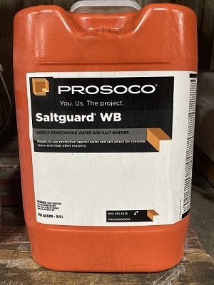 Prosoco Consolideck Saltguard WB, Deeply Penetrating Water and Salt Barrier, 5-Gallon Bucket ...