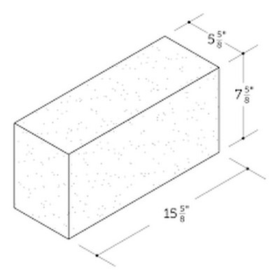Solid Concrete Block, 6" H X 8" W X 16" L - 8012506 | Kuhlman Direct ...