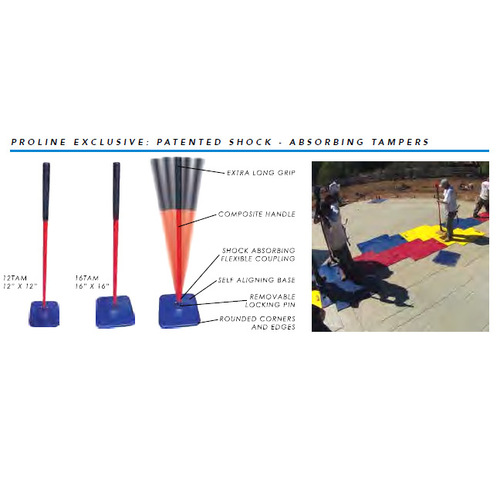 Proline Tamper for Stamping Concrete, 12" x 12" Square with 48"-Long ...