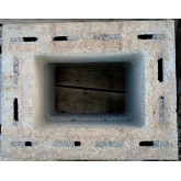 Hollow Concrete Chimney Block, 17"W x 8"H x 21" L, for 8" x 12" Flue ...